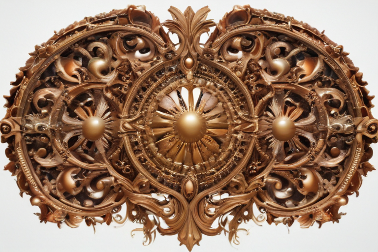 Intricate Ornate Design Featuring Elaborate Patterns and Elegant Golden ...