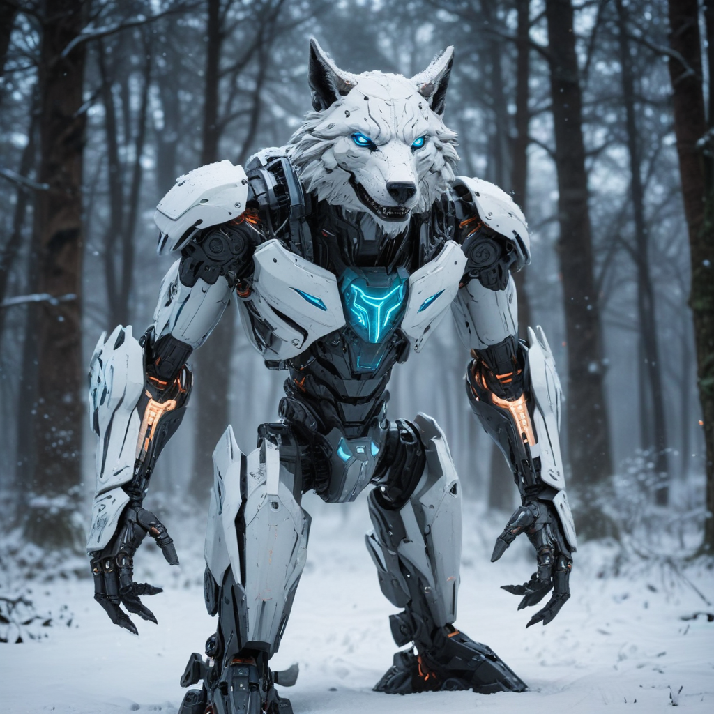 asus rog strix, transformer, full body, tron, white neon where wolf ...