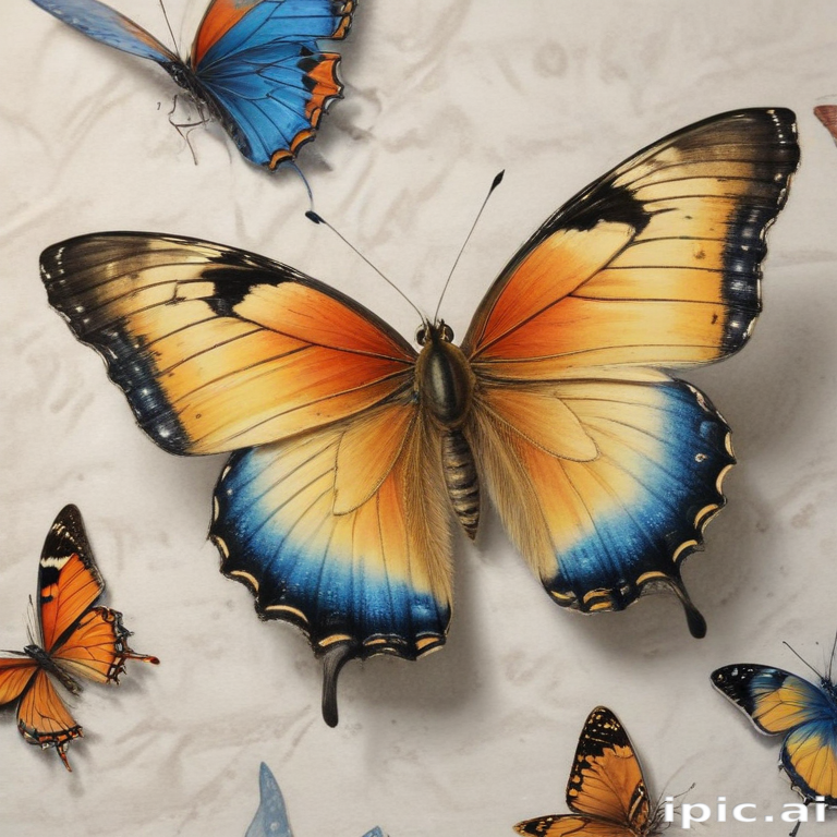Colorful Collection of Butterflies Displaying Nature's Intricate Beauty ...