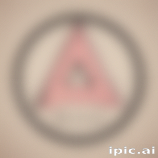 Blurred Image Featuring a Red Triangle Symbol Inside a Circular Outline