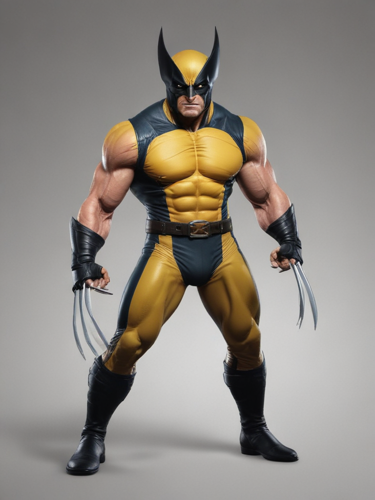 Iconic Superhero Wolverine Ready for Action with Sharp Adamantium Claws