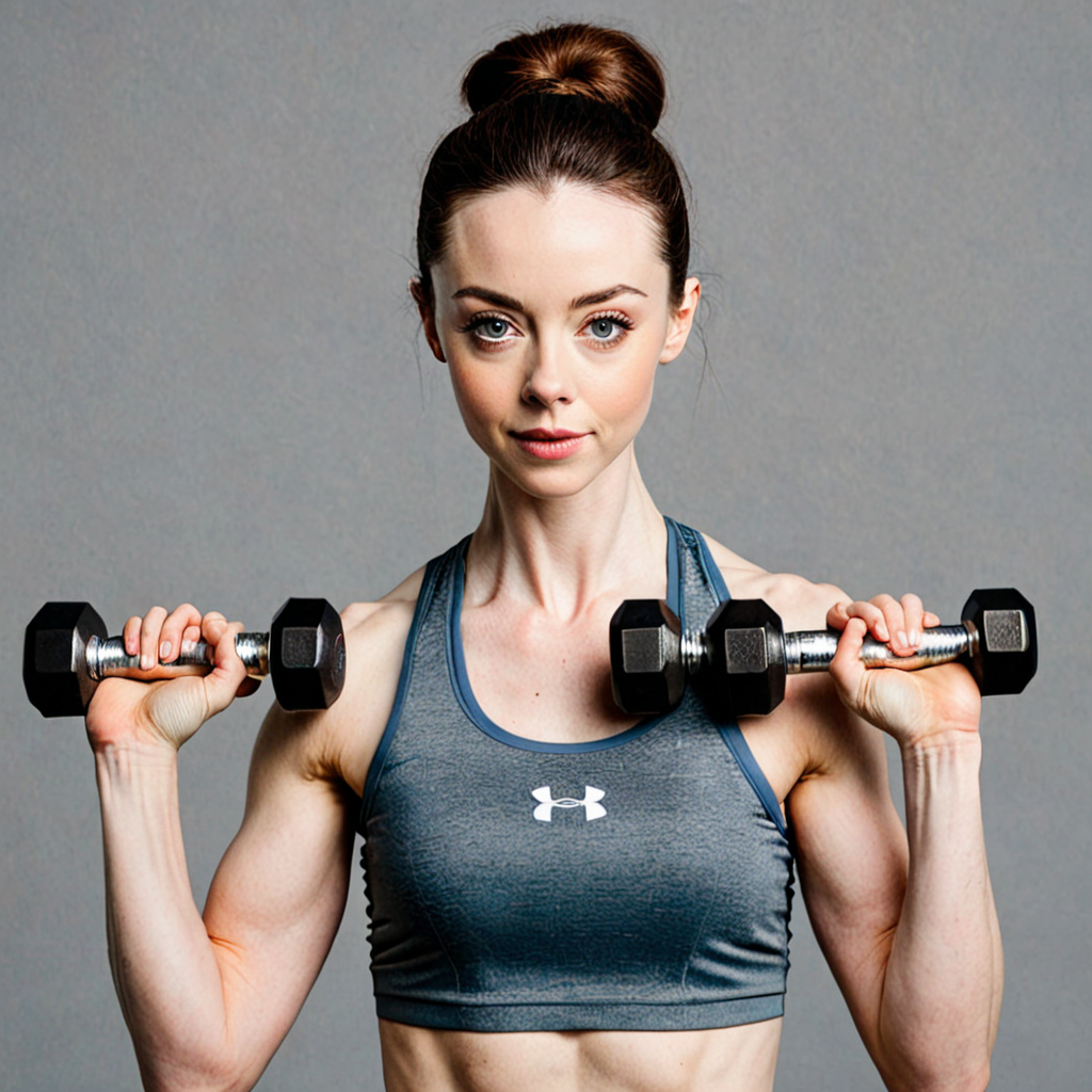 Kacey rohl, lifting dumbell