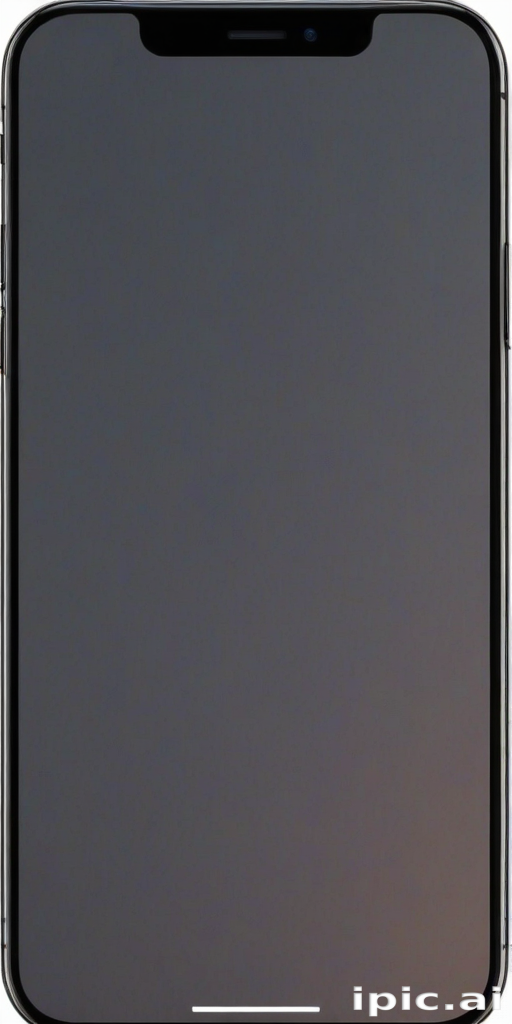 Modern Smartphone Displaying a Blank Screen with a Sleek Design