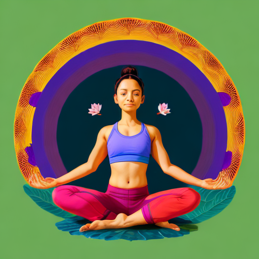 A girl doing a yoga asana in a salutation pose with both hands above ...