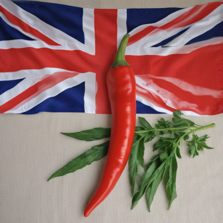 Chilli pepper bushy England flag
