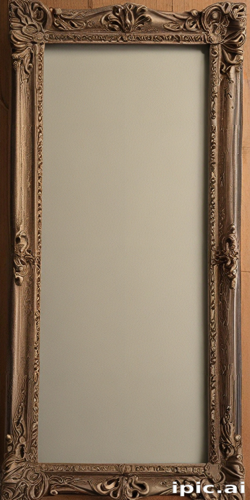 A Beautifully Crafted Ornate Mirror Frame Awaiting Your Reflection Today.