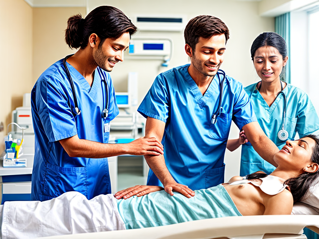 patient being treated in hospital
