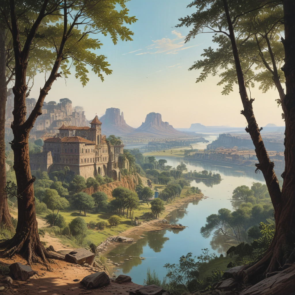 roman empire jean giraud moebius oniric landscape piranesi lake bird´s ...