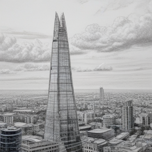 A drawing the Shard