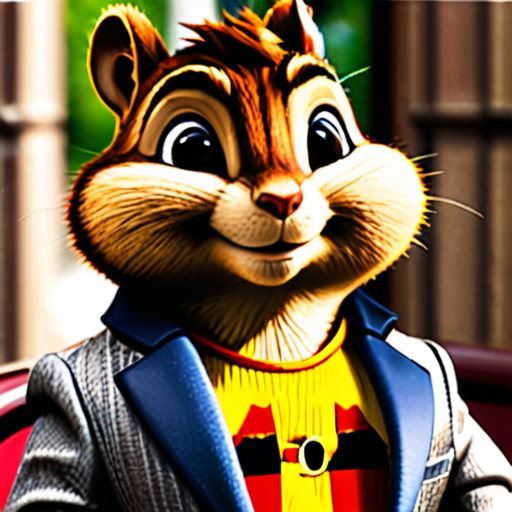 alvin seville the chipmunk in a fancy suit