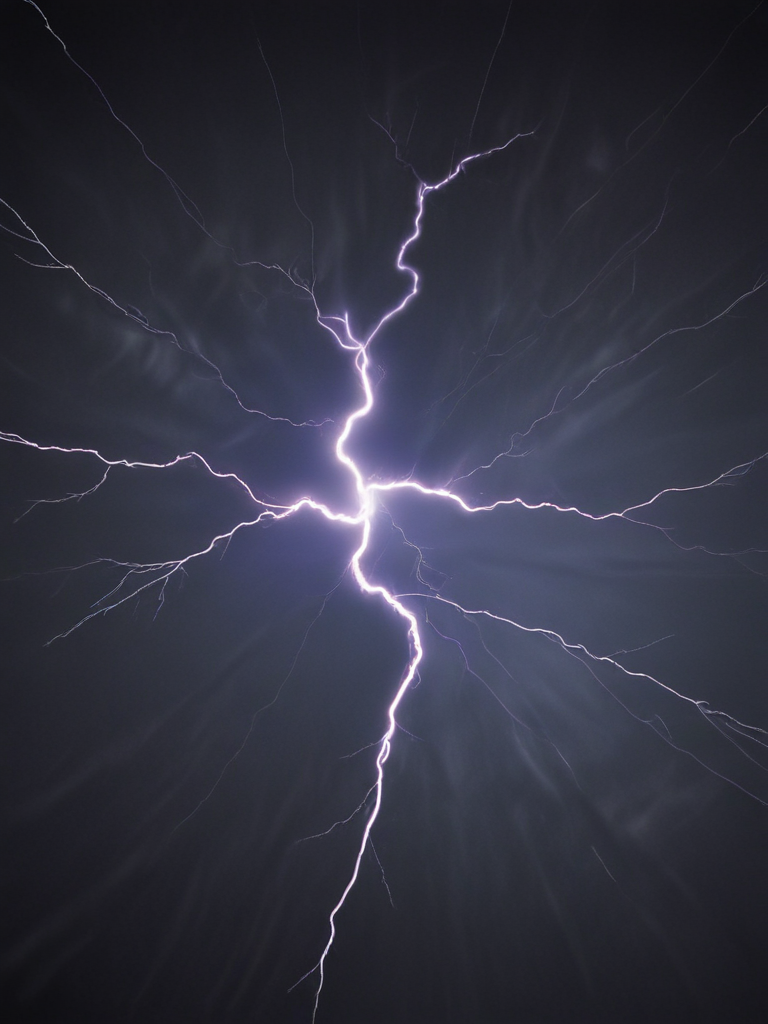 Spectacular Display of Nature's Fury: A Powerful Lightning Bolt Strikes