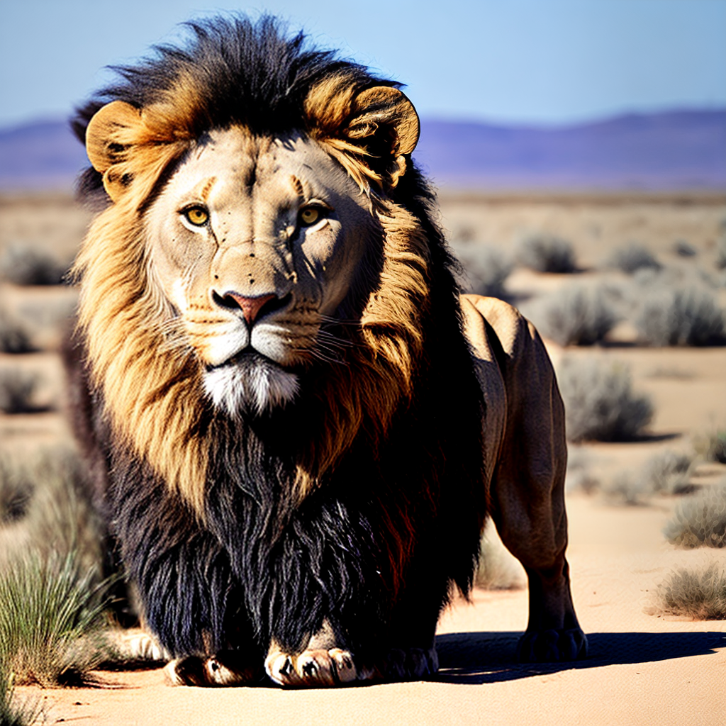 lion face round avatar 3d