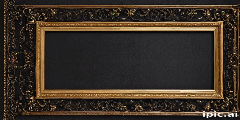 Elegant Vintage Frame with Intricate Designs and a Blank Center Space