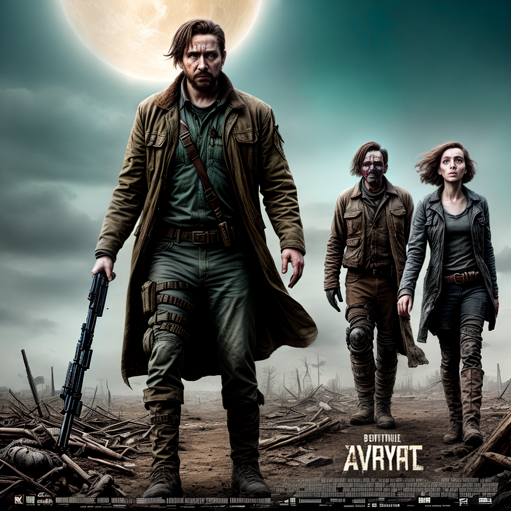 Post apocalypse art movie poster