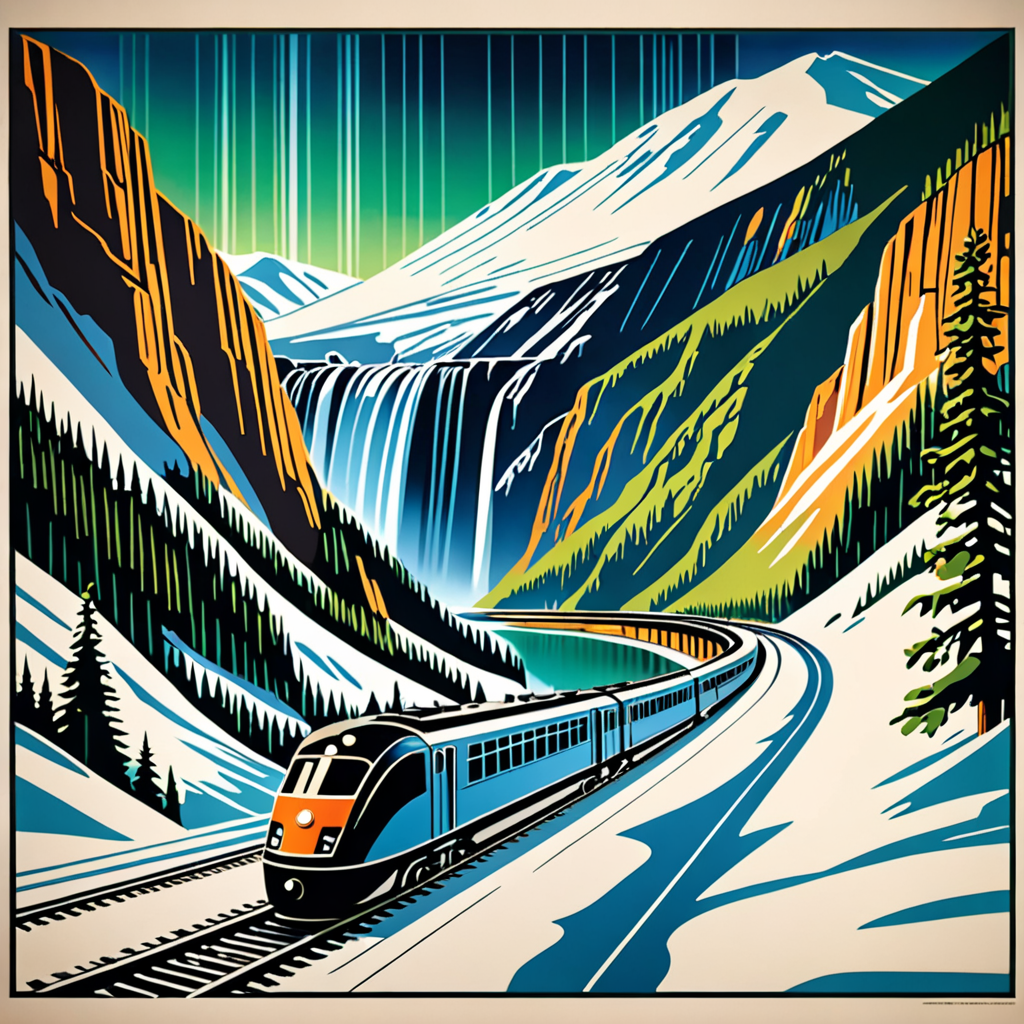 art deco streamline railway corporation poster modern highspeed train ...