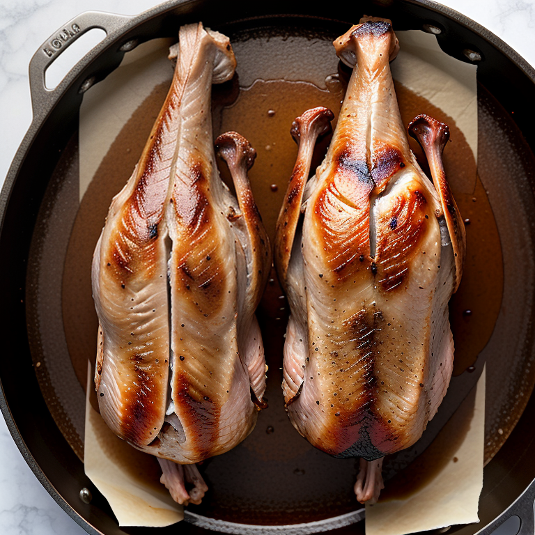 Deliciously Roasted Ducks Glazed to Perfection in a Baking Dish
