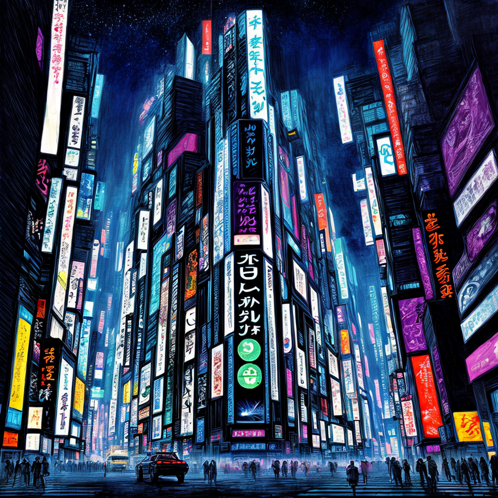 neo tokyo art poster