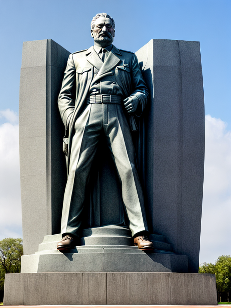 A giant Soviet realistic Stalin monument