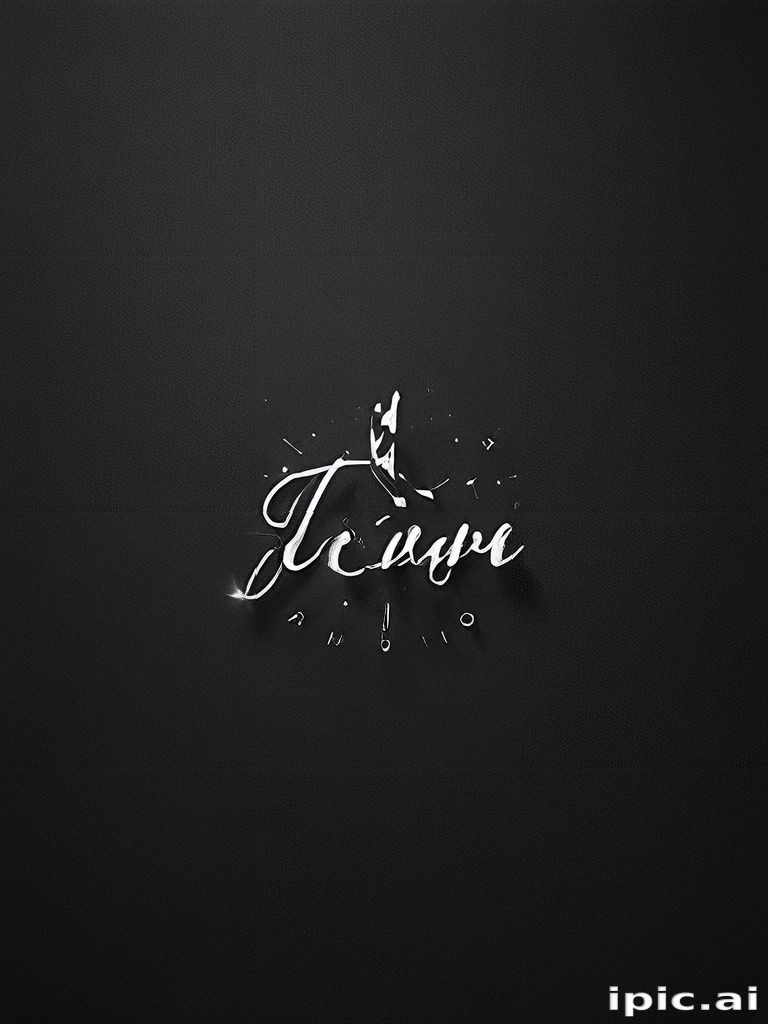 Elegant Typography Design with Sparkling Elements Against a Dark Background