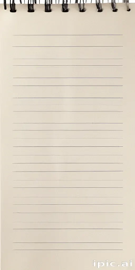 Empty Notebook Page Ready for Creative Ideas and Inspiring Thoughts