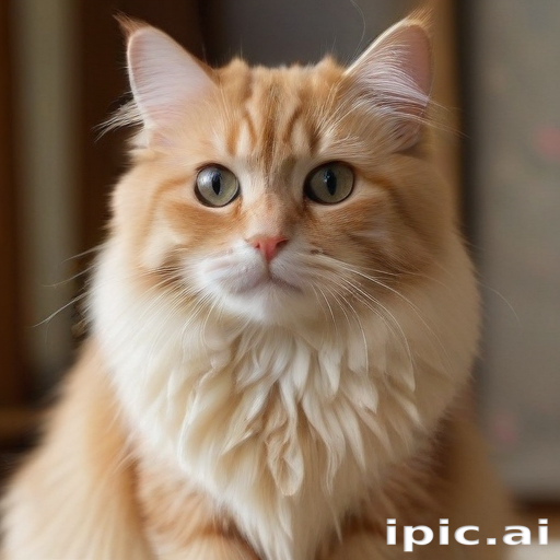 A Majestic Ginger Cat with Beautiful Fluffy Fur and Striking Eyes.