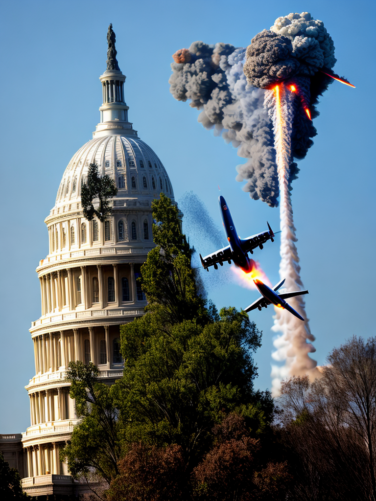 plane exploding in the capitol building