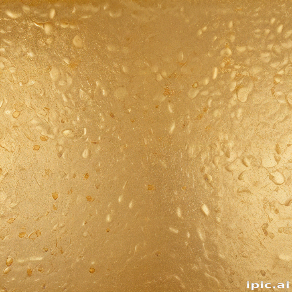Shimmering Golden Surface with Textured Drops Reflecting Light in Soft ...
