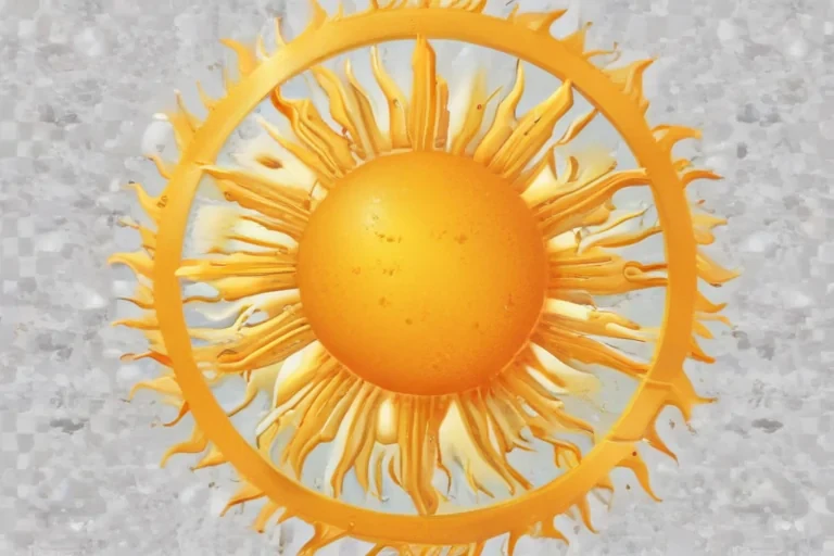 Radiant Sun Design with Vibrant Orange Colors Against a Textured Background