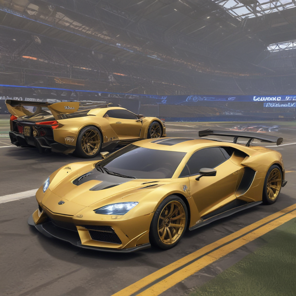 gold rocket league car
