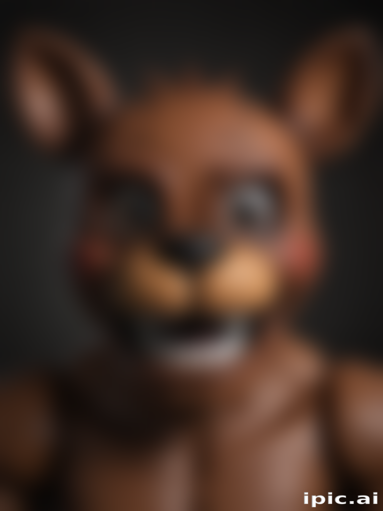 A Mysterious and Blurry Creature with a Playful Expression in Darkness.