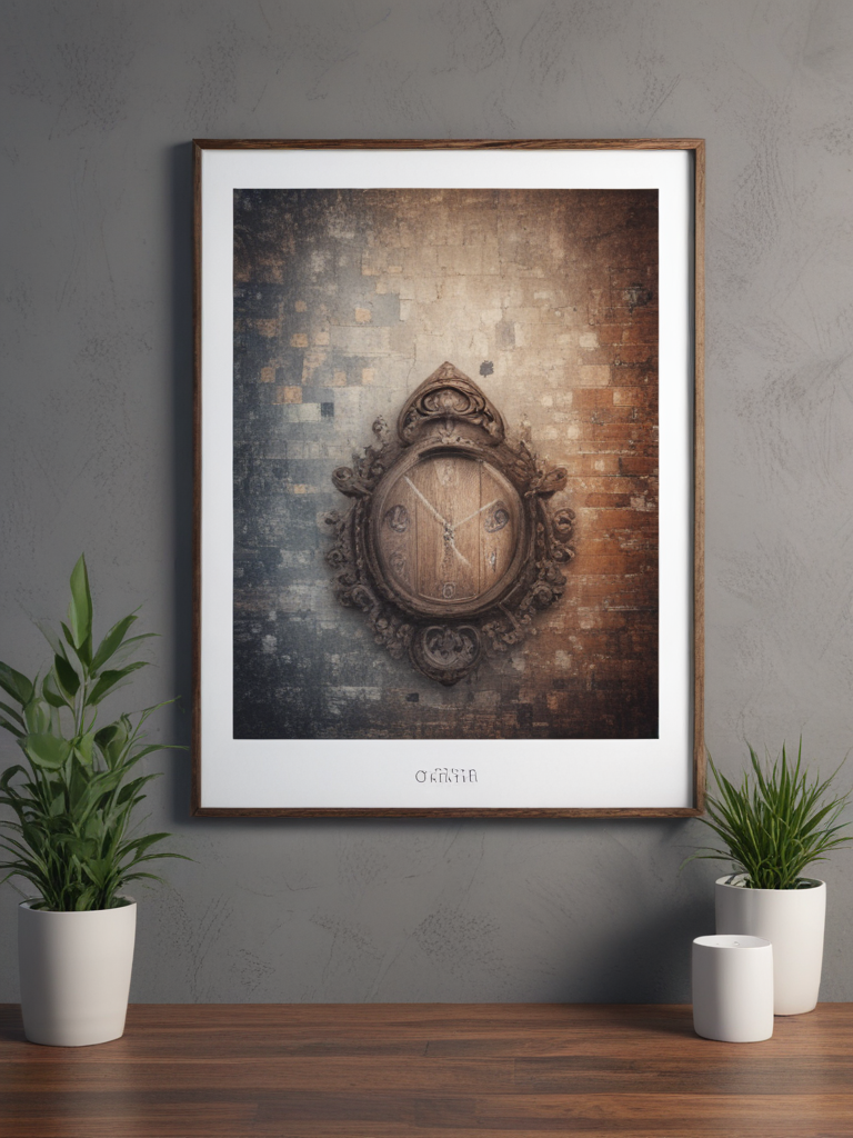 Vintage Wall Clock Art in a Stylish Modern Room Setting