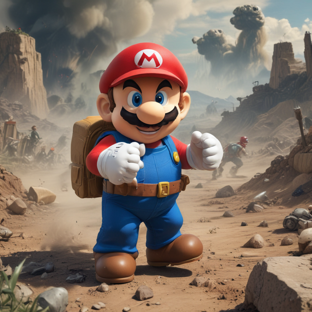 super mario in war