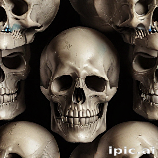 Intricate Arrangement of Artistic Skulls Showcasing Unique Textures and ...