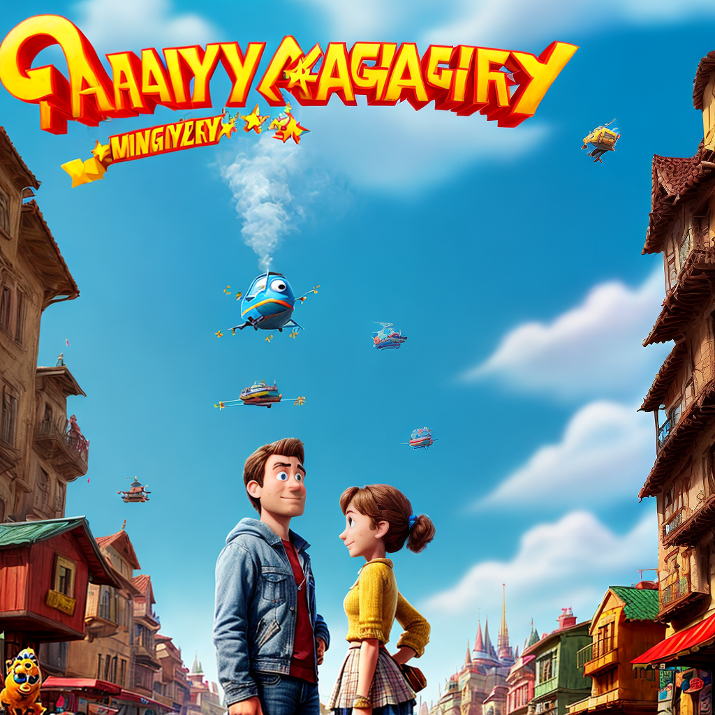 disney x pixar themed movie poster, title "Magyarország", background is ...