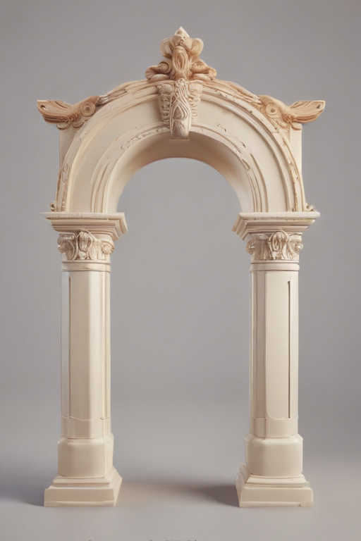 Elegant Decorative Archway with Intricate Designs and Classic Architectural Features