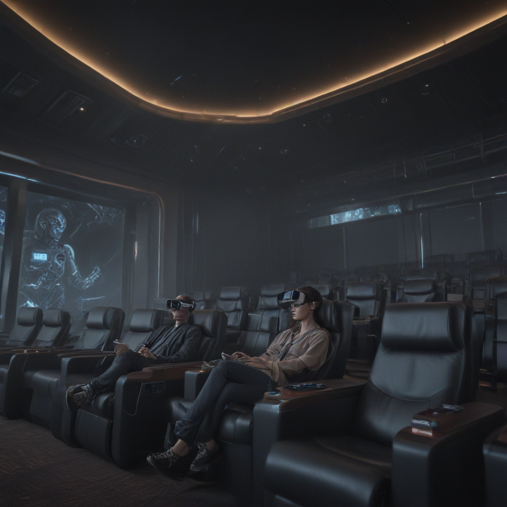 In the heart of the cybernetic city stands a cutting-edge and ...