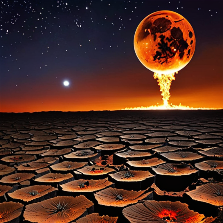 scorched earth space surreal art