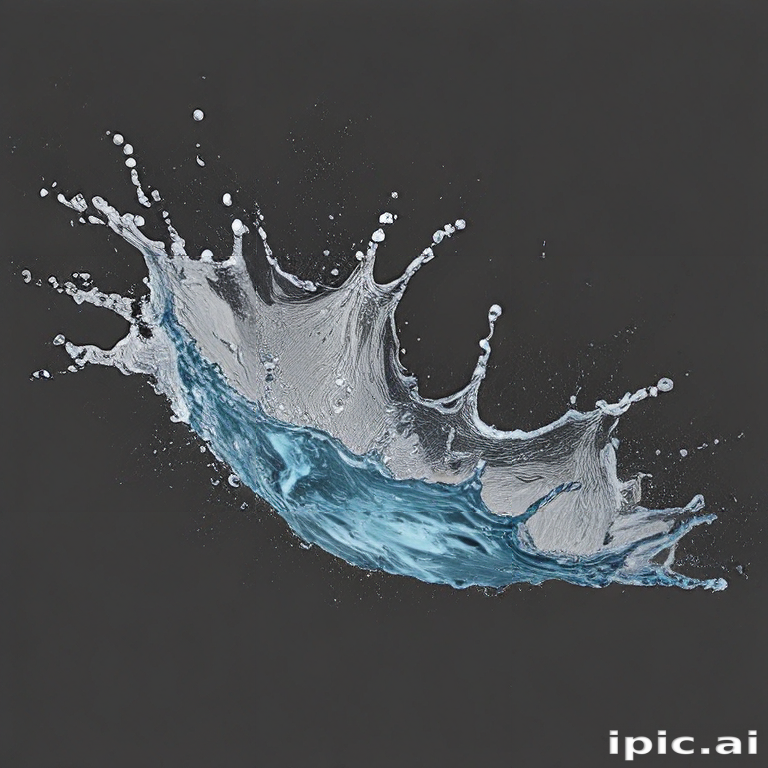 Dynamic Water Splash Captured in Stunning Detail Against a Dark Background