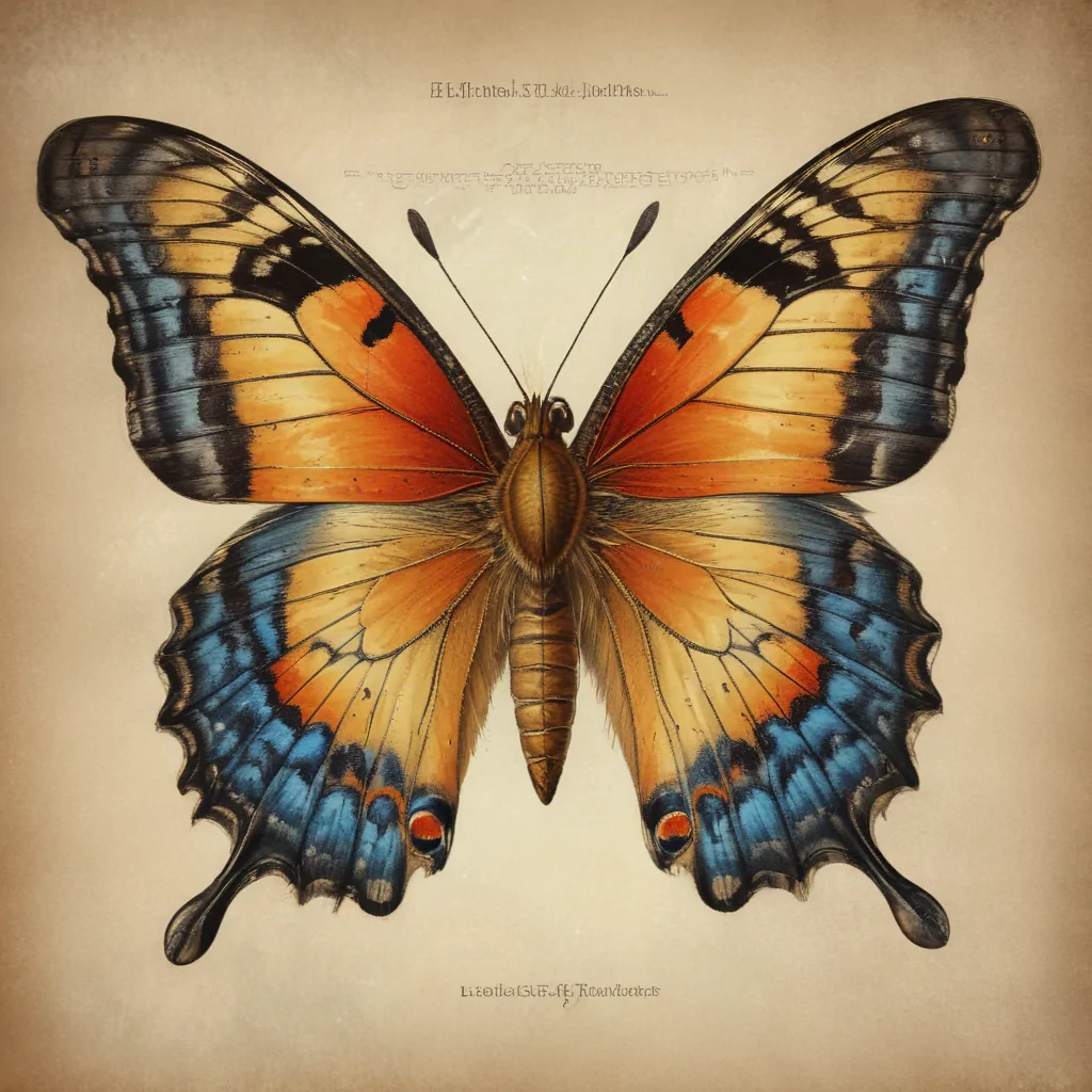 A Beautifully Detailed Illustration of a Colorful Butterfly with ...