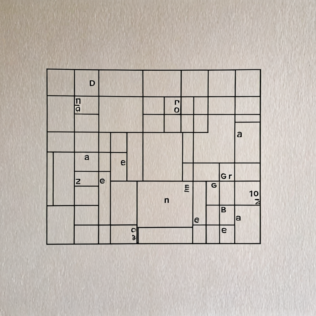 grid perspective letters and number