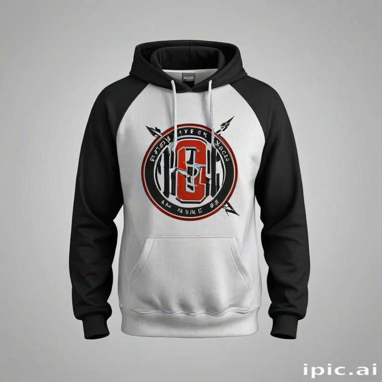 Stylish Hoodie Design Featuring Bold Graphics and a Unique Logo Emblem
