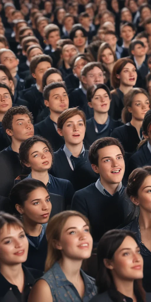 Enthusiastic Audience Engaged in a Compelling Performance or ...