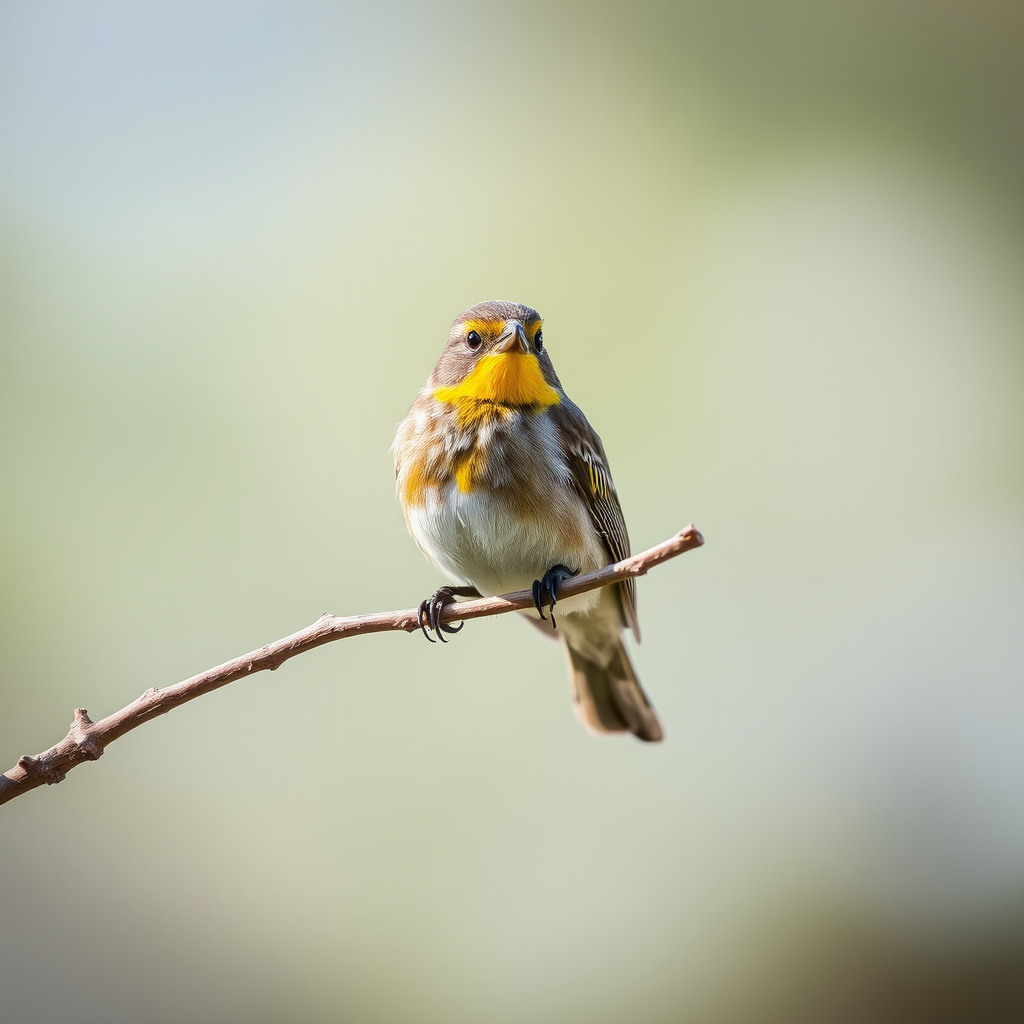 A Colorful Bird Perched on a Branch Against a Soft Background.