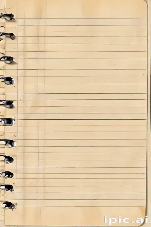 An Empty Notebook Page Ready for Creative Thoughts and Ideas