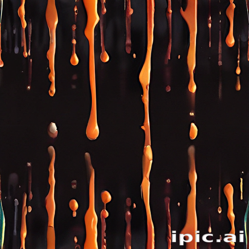 Dripping Layers of Rich Chocolate and Caramel Melting Together Artistically