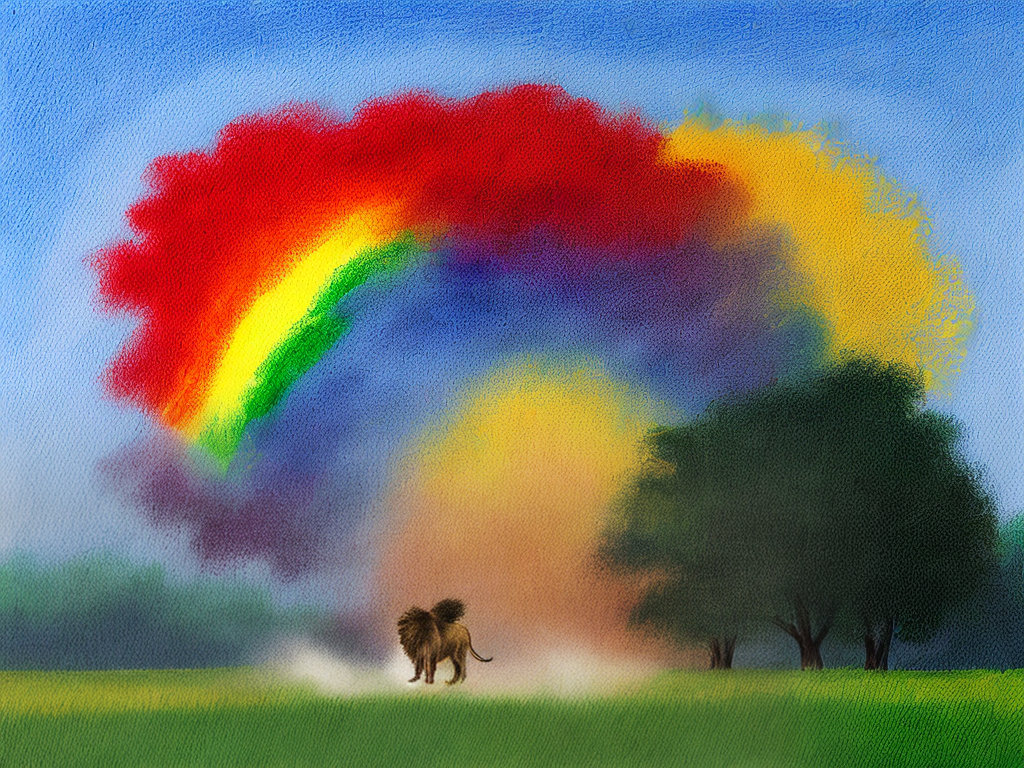 lion farting rainbow