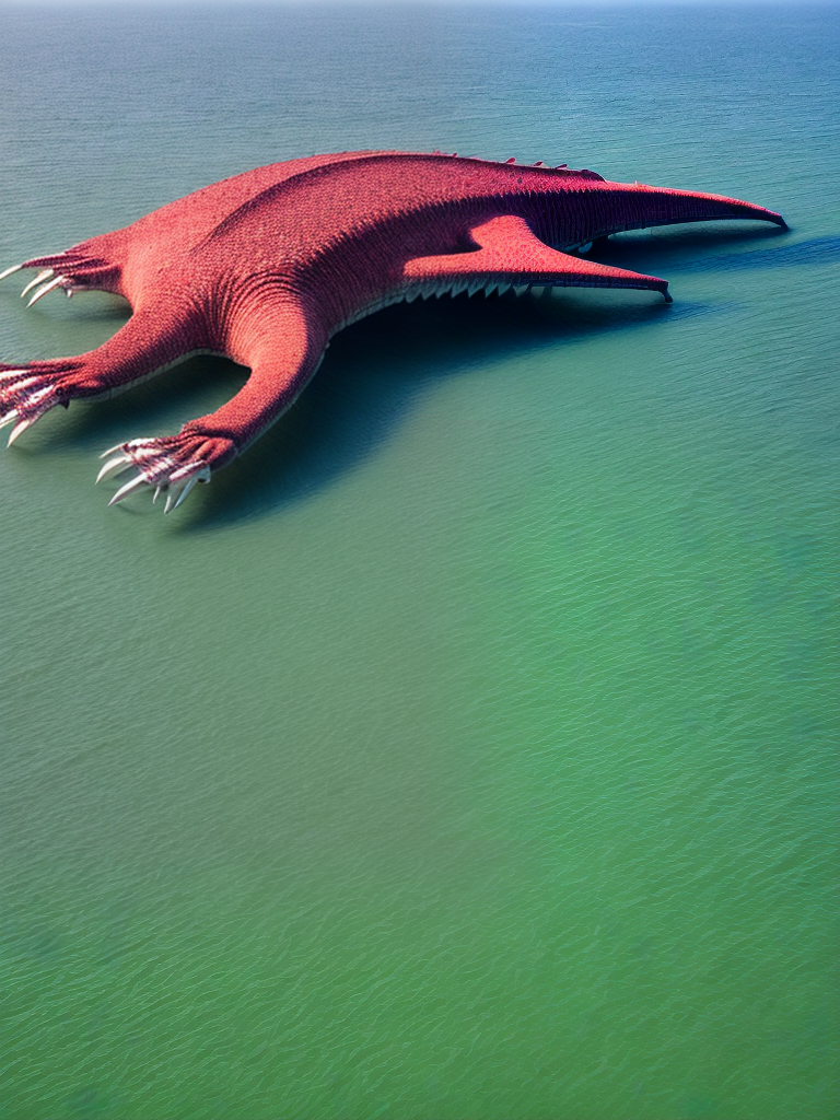 a giant skeleton-shaped sea beast