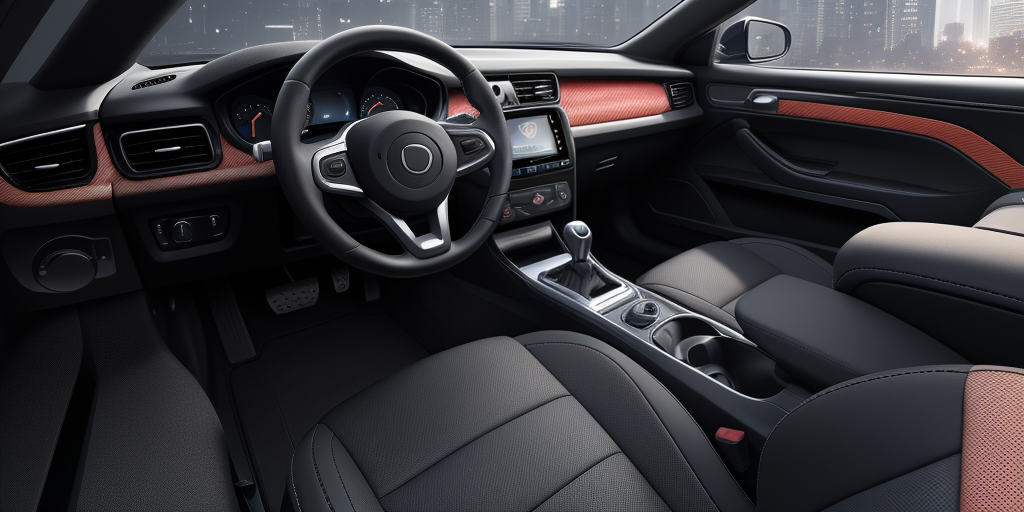 Sleek Modern Car Interior with Stylish Design and Advanced Technology ...