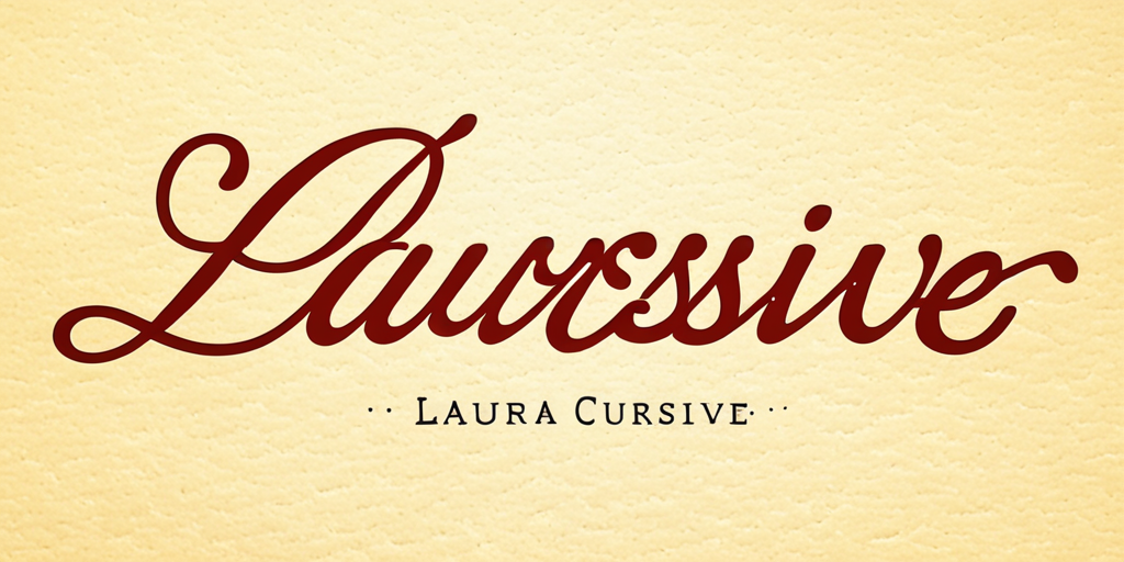 Elegant Handwritten Typography Design Featuring the Laura Cursive Font ...