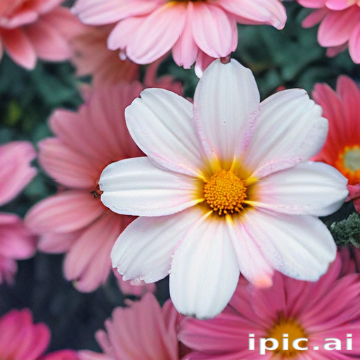 A Vibrant Display of Colorful Flowers in Full Bloom Underneath Sunlight.